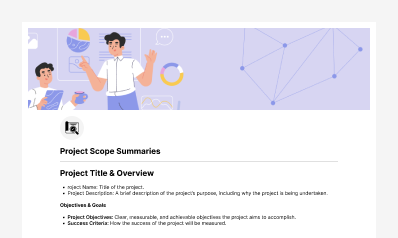 Project Scope Summary | Define Clear Project Boundaries & Goals